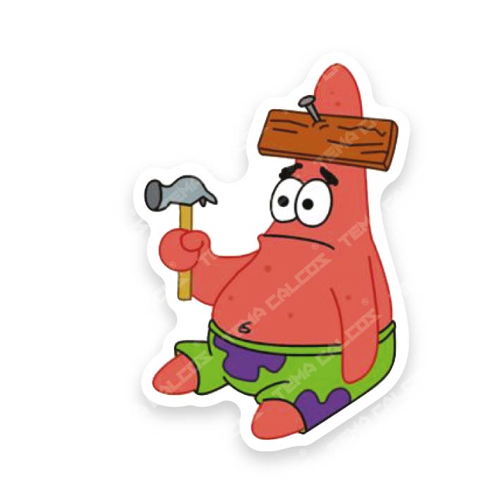 Patricio con tabla clavada - Tema Calcos